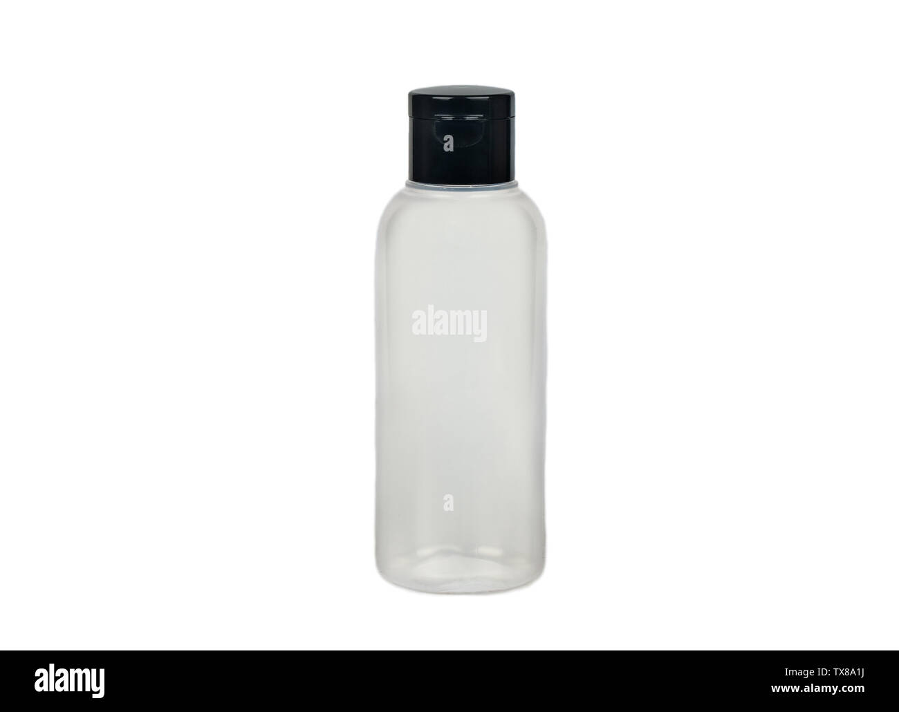 Plastic transparent bottle isolated on white background Stock Photo - Alamy