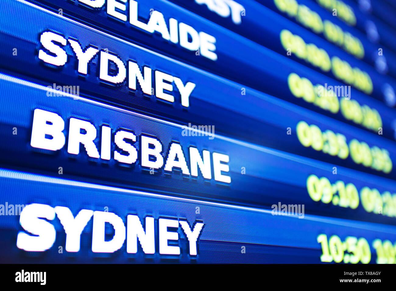 Flight information display screen board Stock Photo - Alamy