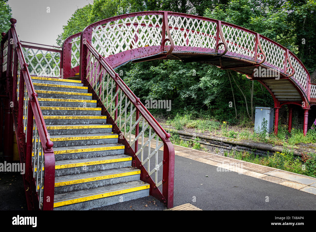 Old Iron Footbridge Over the Nottingham to Matlock Railway Line at ...
