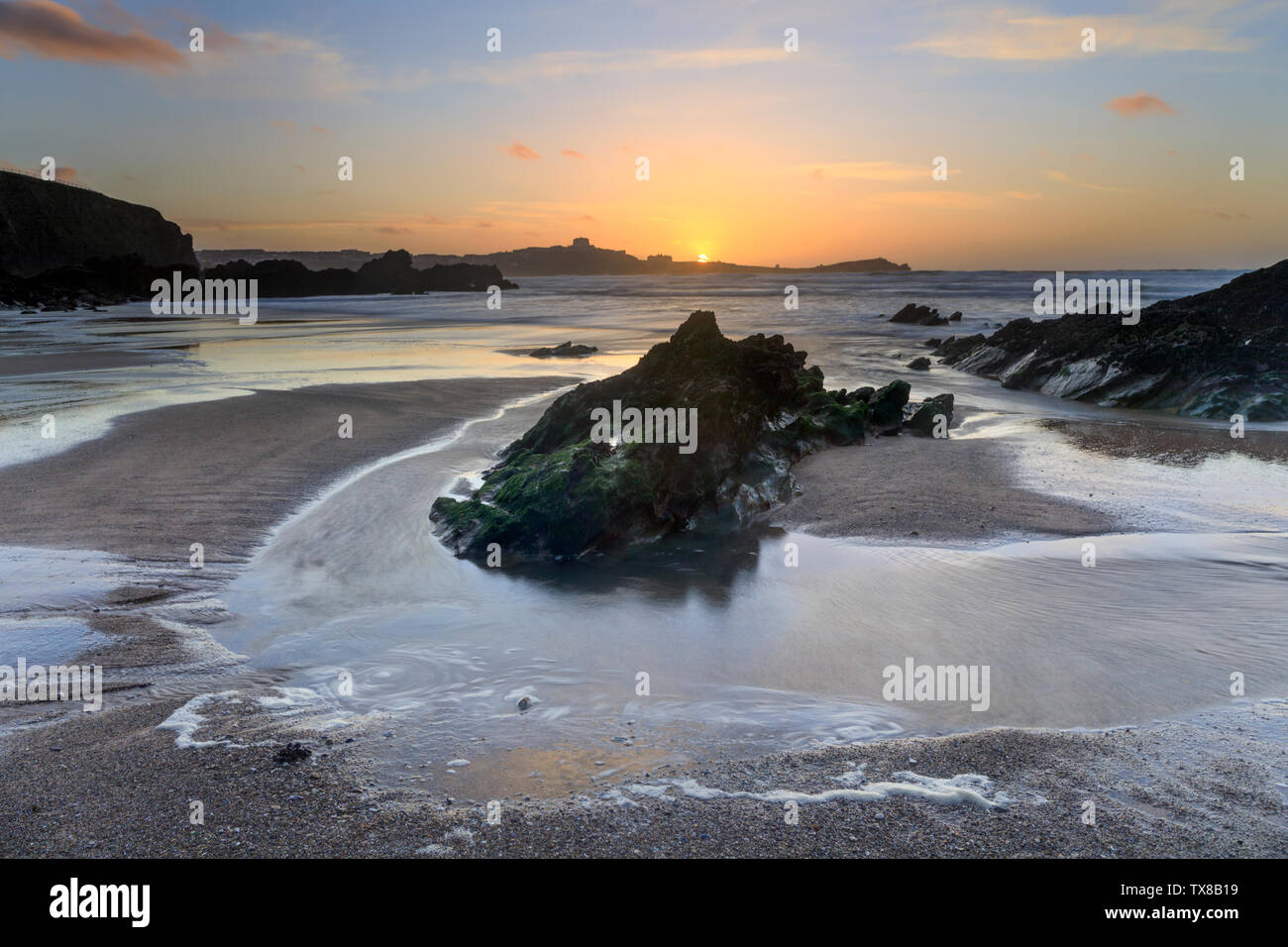 Lusty glaze beach hi-res stock photography and images - Alamy