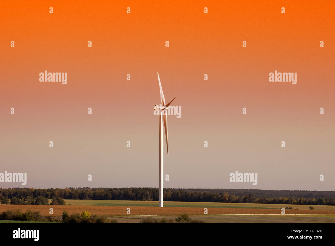 Alternative energy sources, use of wind energy. Wind plant in European ...