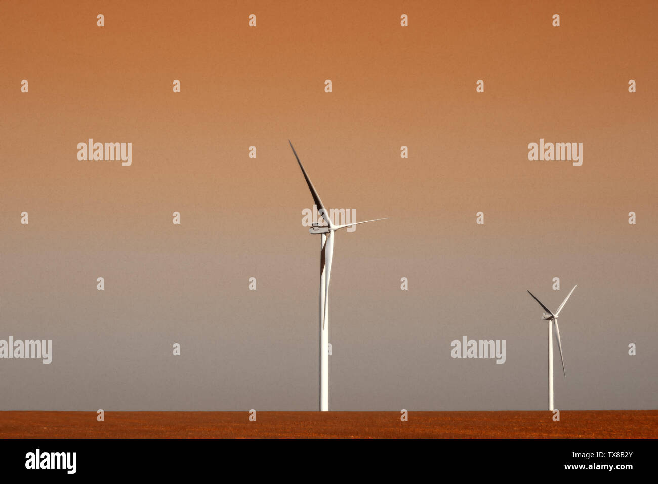 Alternative energy sources, use of wind energy. Wind plant in European ...