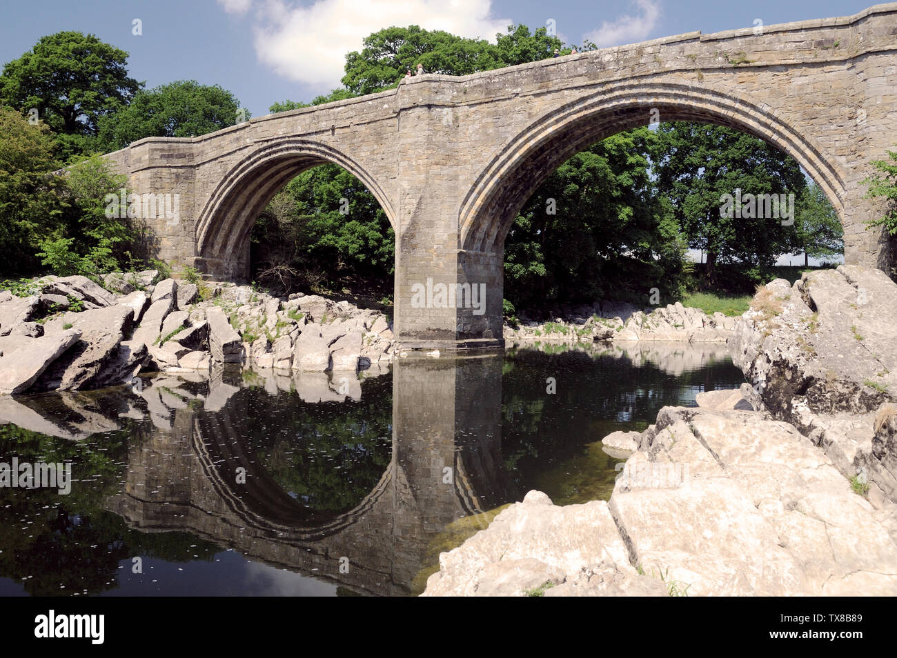 Devil's Bridge over the River Lune, Kirkby Lonsdale, Cumbria Stock ...