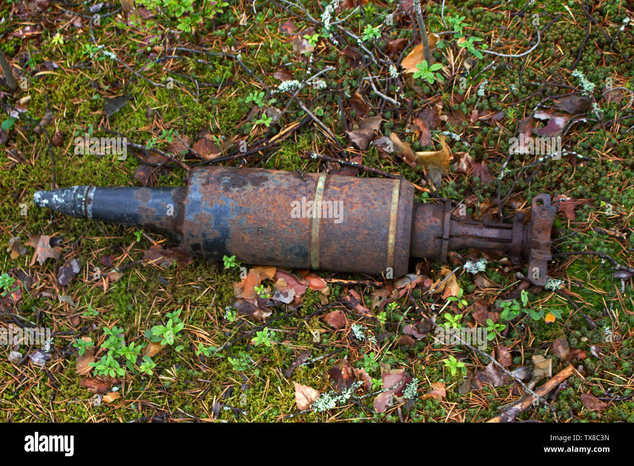 Unexploded trench mortar bomb hi-res stock photography and images - Alamy