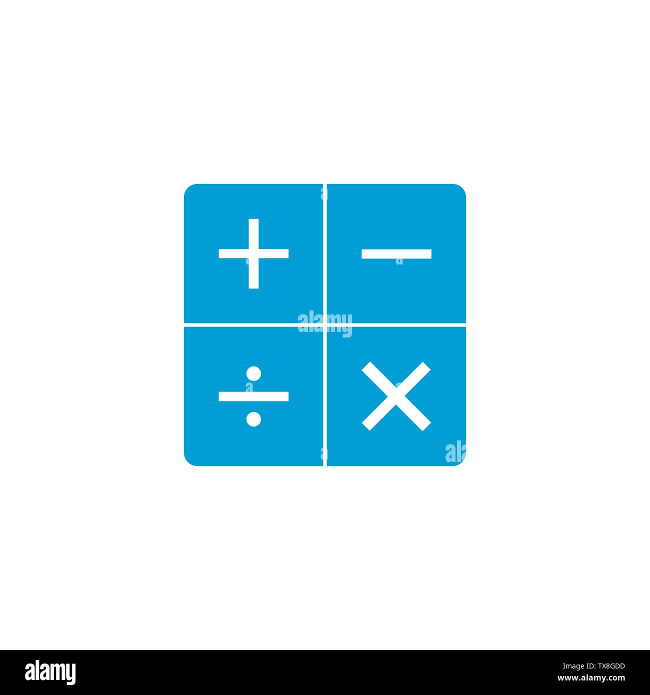Vector illustration, flat design. Business calculator icon Stock Vector ...