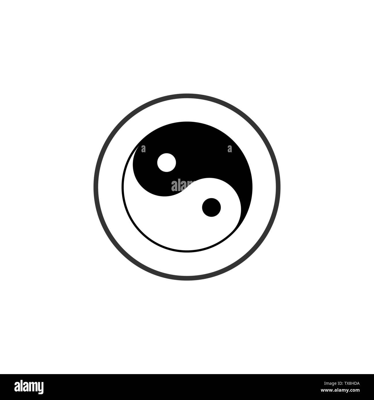 Yin yan vector Black and White Stock Photos & Images - Alamy