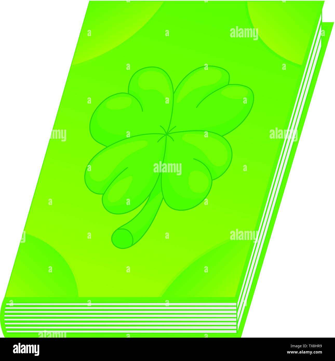 Book of Luck with Clover isolated on white background for Your Design ...