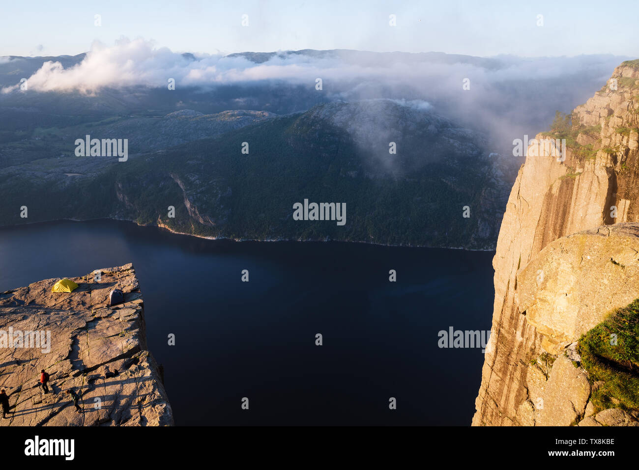 Preikestolen (Pulpit Rock) at Lysefjord, Norway Stock Photo - Alamy
