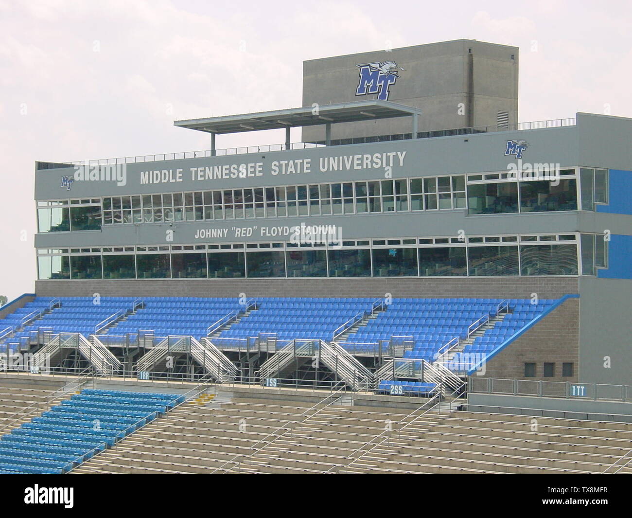 Middle tennessee state universitys johnny red floyd stadium pressbox ...
