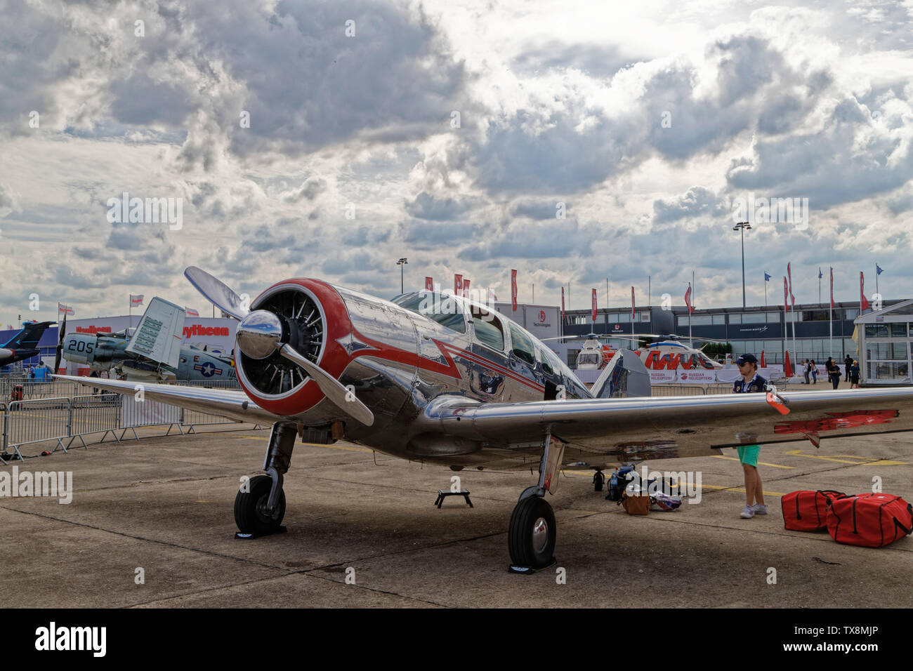 Paris-Le Bourget, France. 23rd June, 2019. Display of the Spartan 7W ...