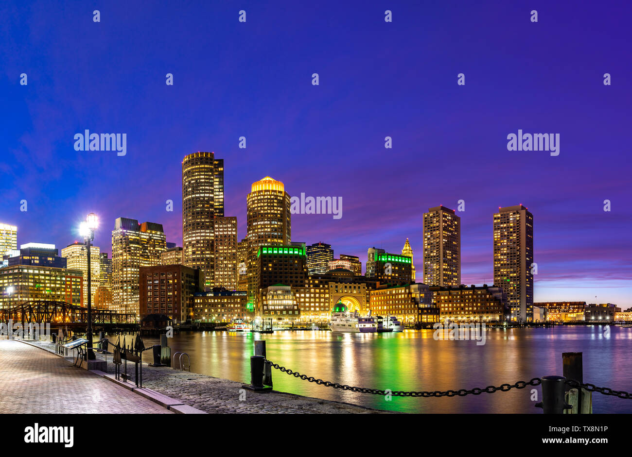 Boston, ma, skyline, sunset hi-res stock photography and images - Alamy
