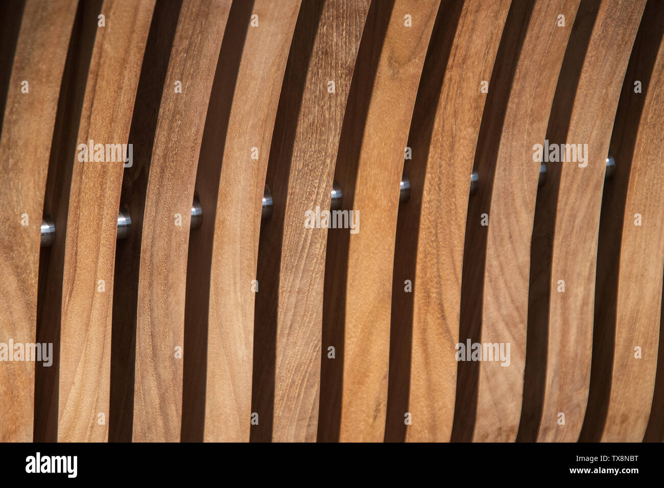 Modern light wooden slats hi-res stock photography and images - Alamy