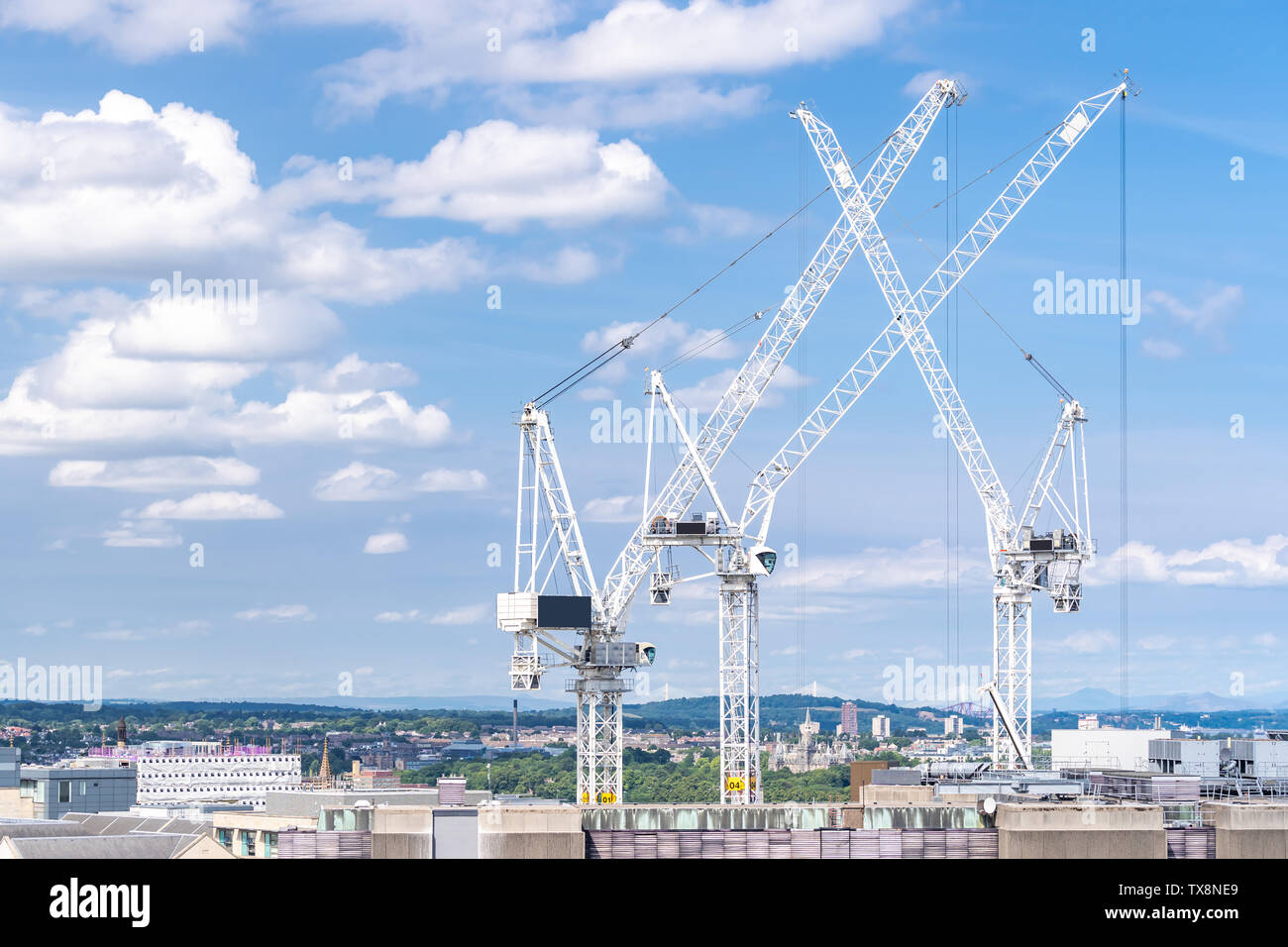 Crane working in construction site hi-res stock photography and images ...