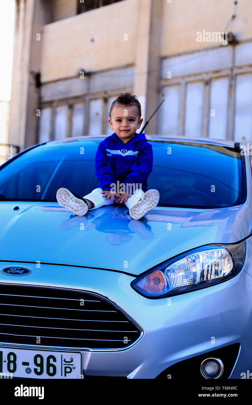 Smiley cute baby Stock Photo - Alamy