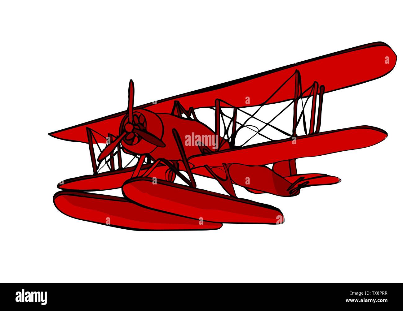 water plane isolated on white background. 10 EPS Stock Vector Image ...