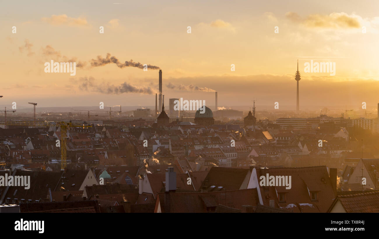 Nuremberg sunset landscape Stock Photo - Alamy