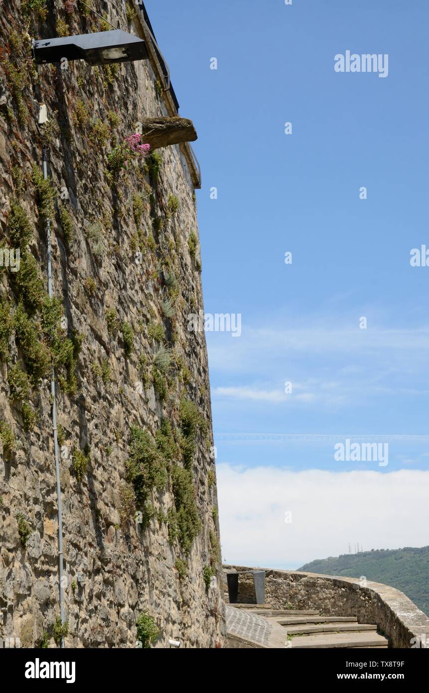 Medieval walls of Pamplona, the capital of the Navarre Community, Spain ...