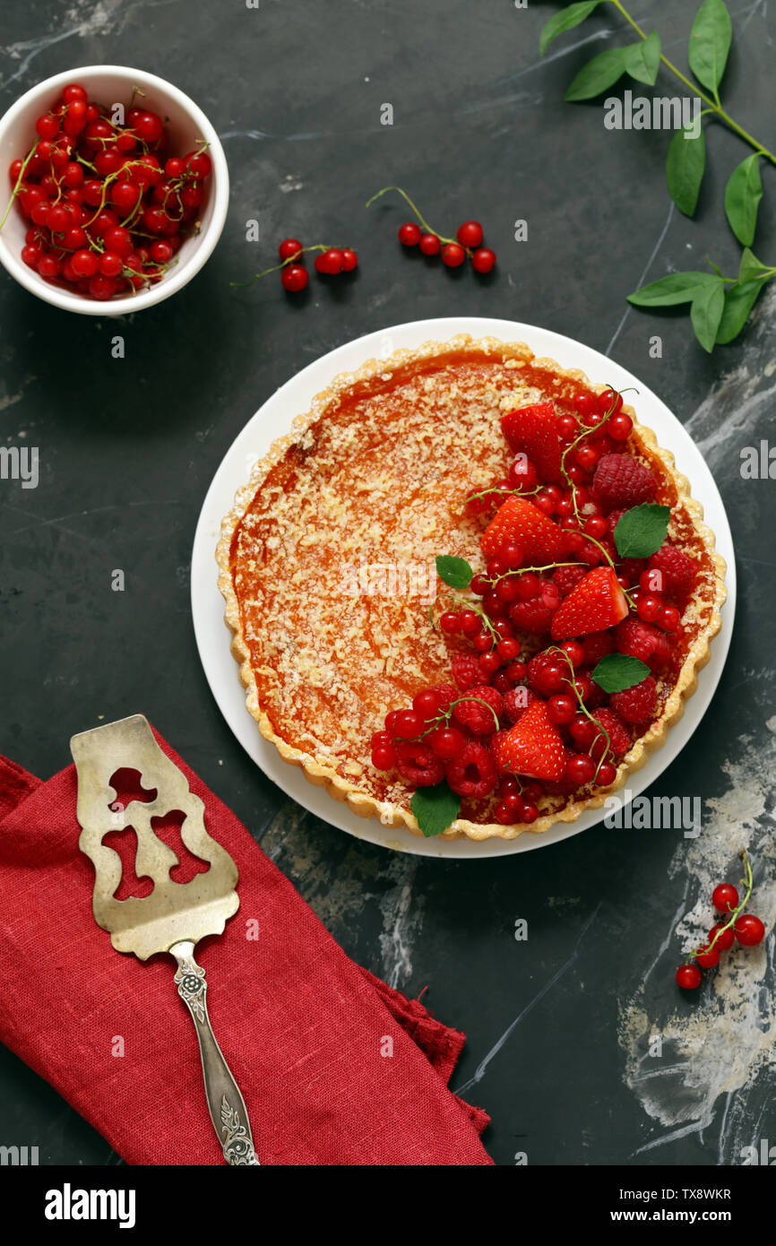 homemade fruit pie with berries Stock Photo - Alamy