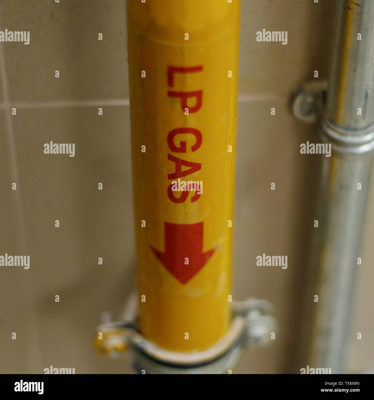 liquid petroleum gas( LPG ) pipe line and safety valve Stock Photo - Alamy