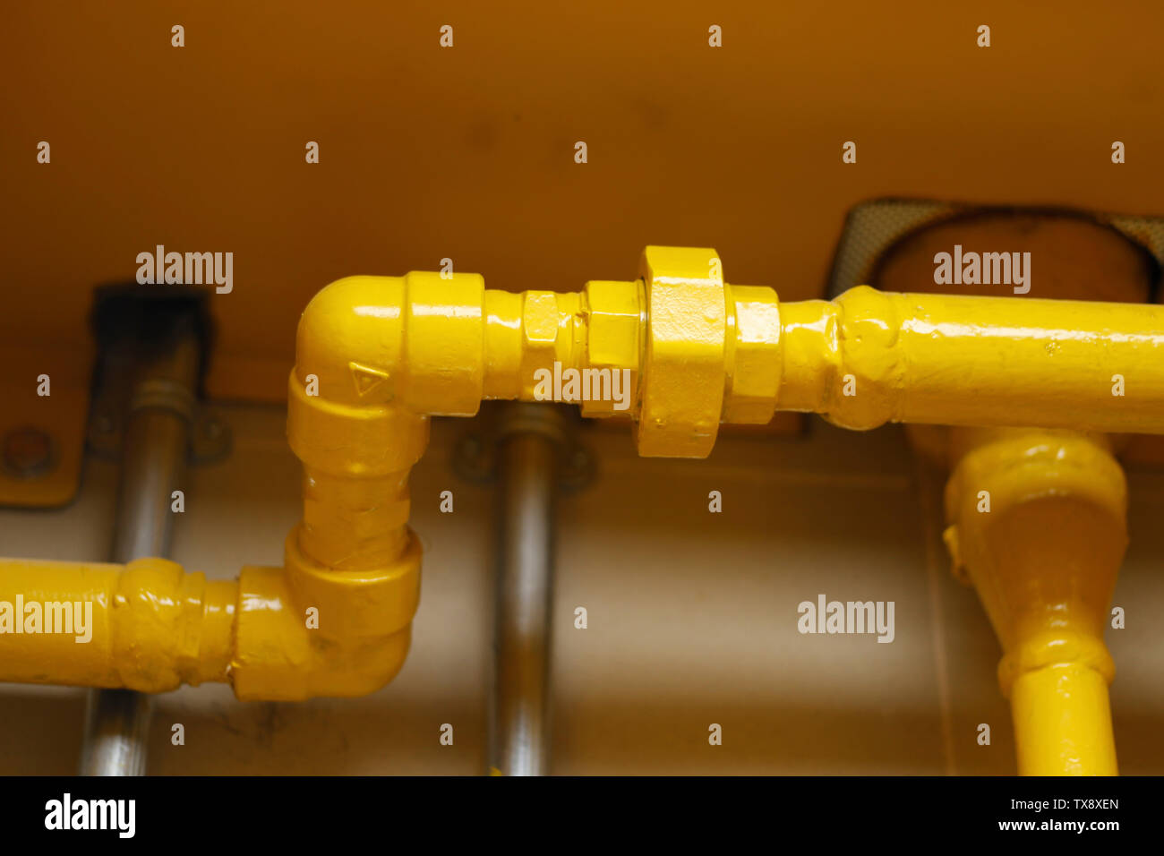 liquid petroleum gas( LPG ) pipe line and safety valve Stock Photo - Alamy