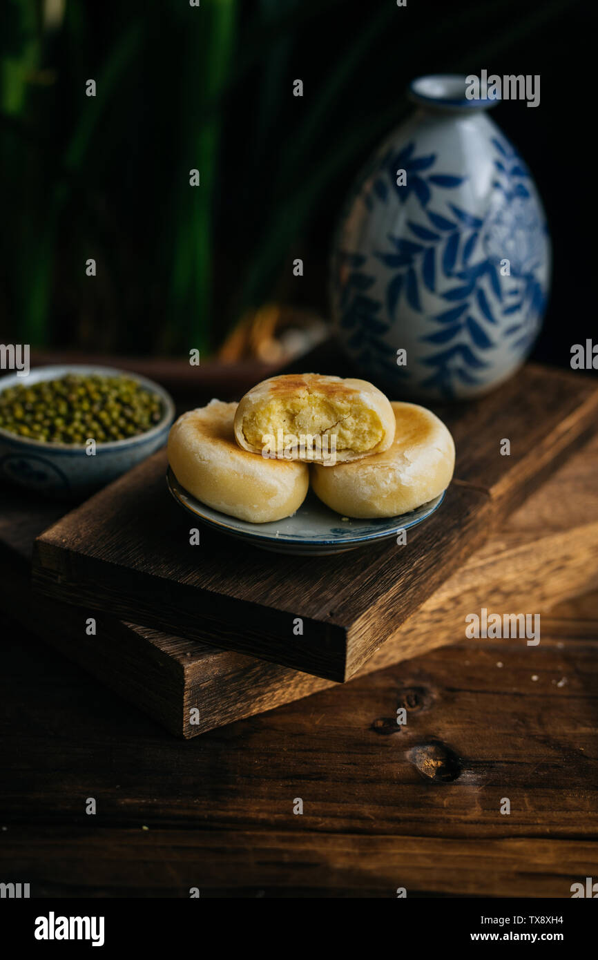Mung bean cake. Mung bean cake Stock Photo - Alamy