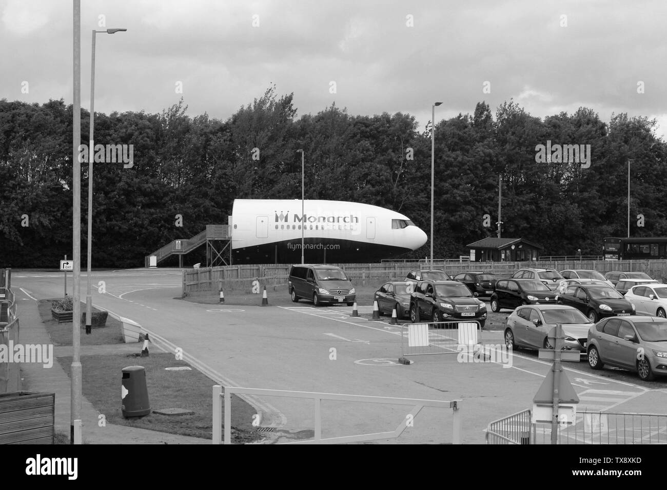 Manchester aviation runway visitor park Stock Photo - Alamy