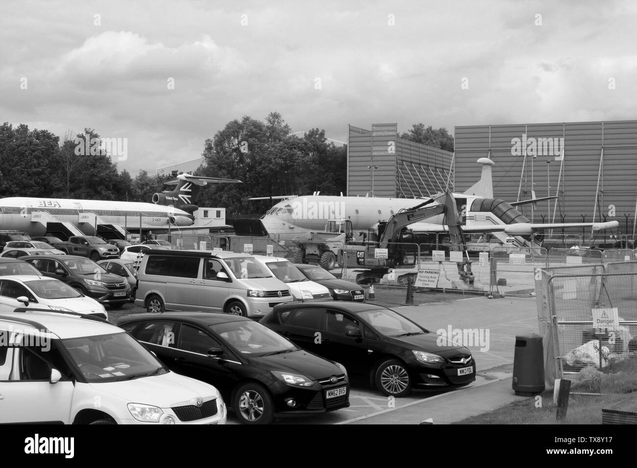 Manchester aviation runway visitor park Stock Photo - Alamy