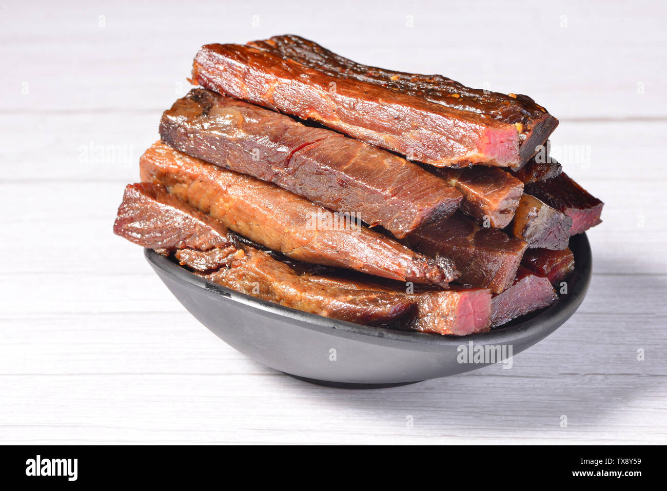 Air-dried hand-torn beef HD picture Stock Photo - Alamy