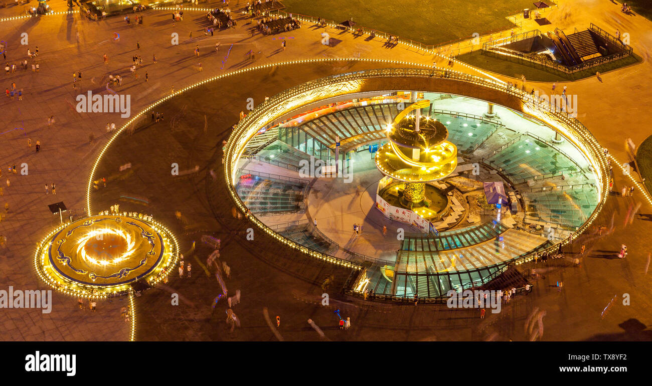 Panoramic view of Tianfu Square in Chengdu Stock Photo - Alamy