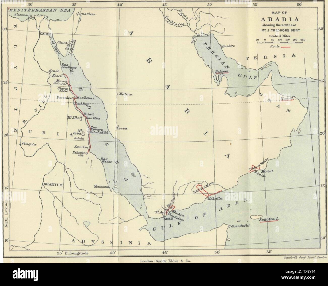 Map of arabia hi-res stock photography and images - Alamy