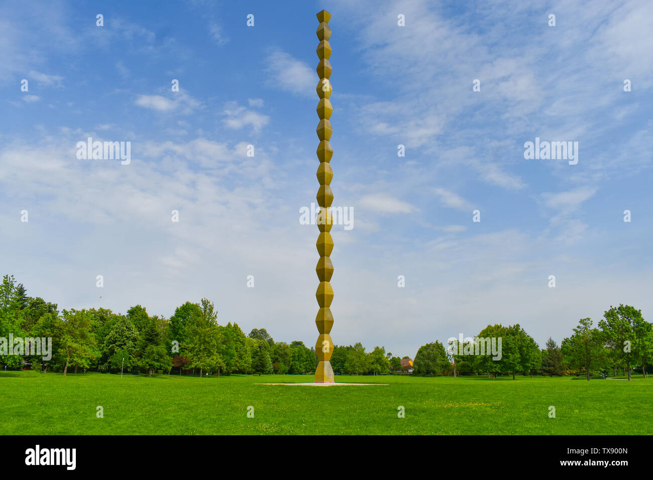 The Endless Column or Infinity Column in the central park from Targu ...