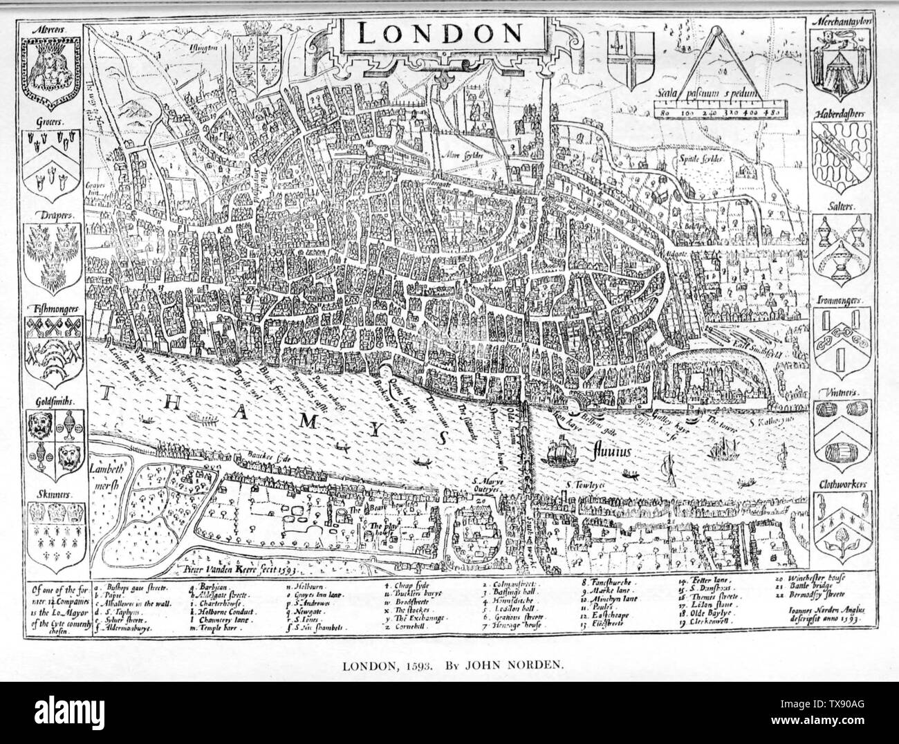 John norden map of london hi-res stock photography and images - Alamy