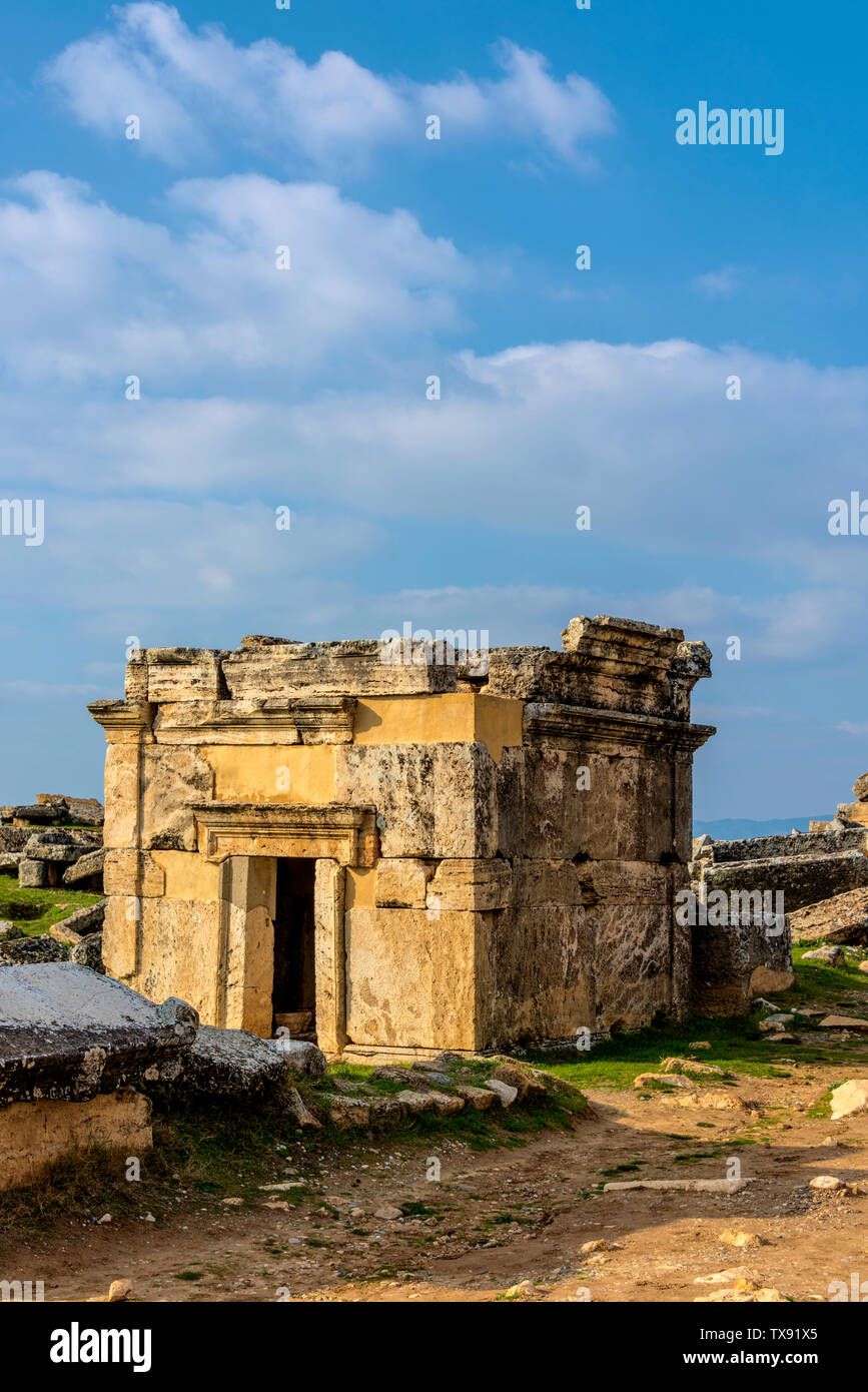 Remains of the ancient city of Hila Boris, Cotton Fort, Turkey Stock ...