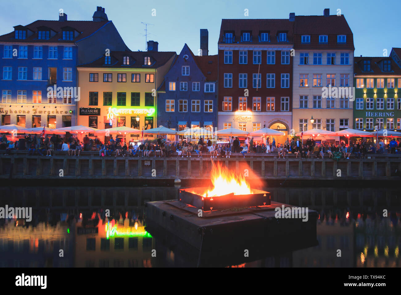 Copenhagen, Zealand / Denmark - June 23 2019: Burning The witch on ...
