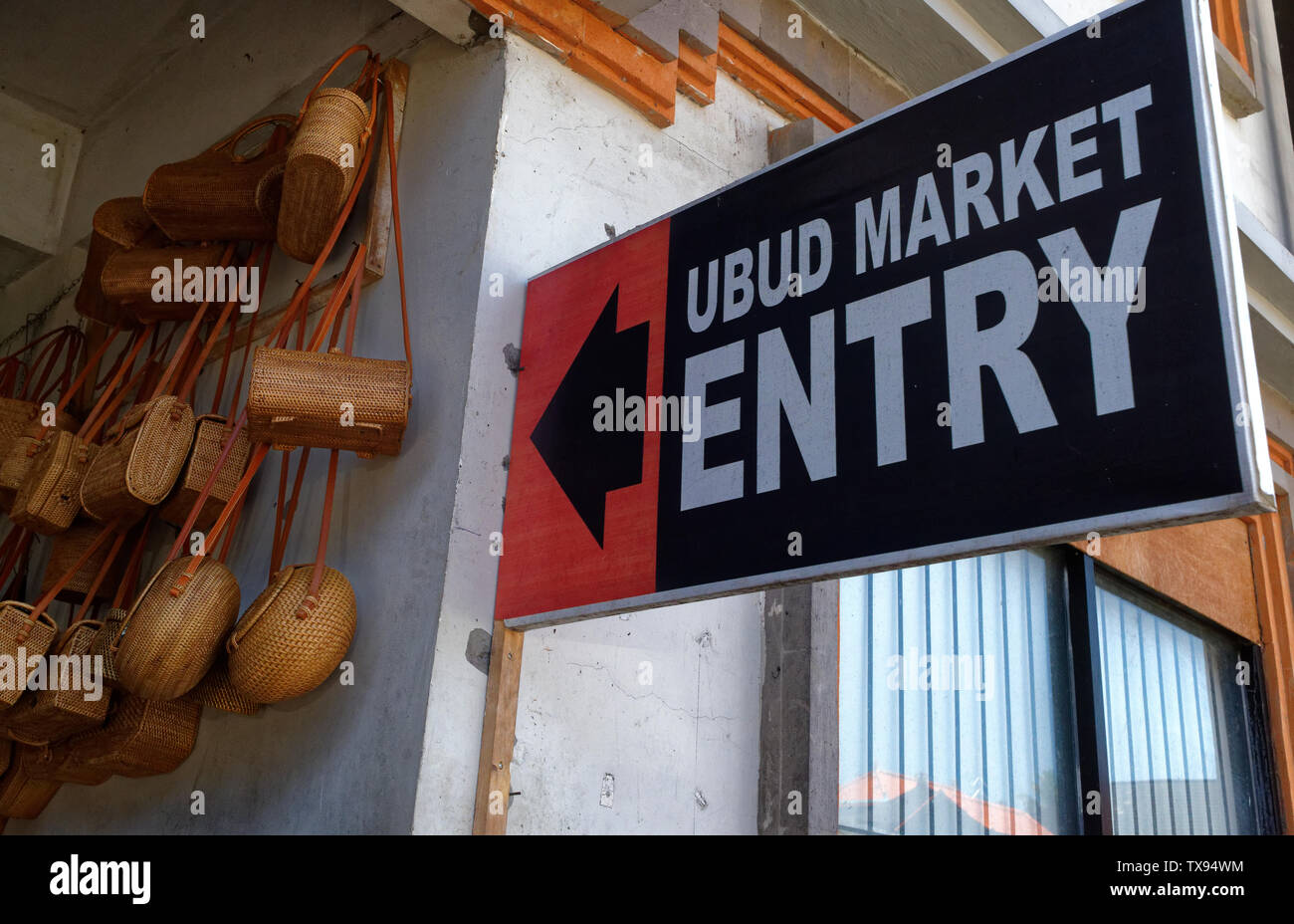 Entry sign to Ubud Market, Bali, Indonesia Stock Photo - Alamy