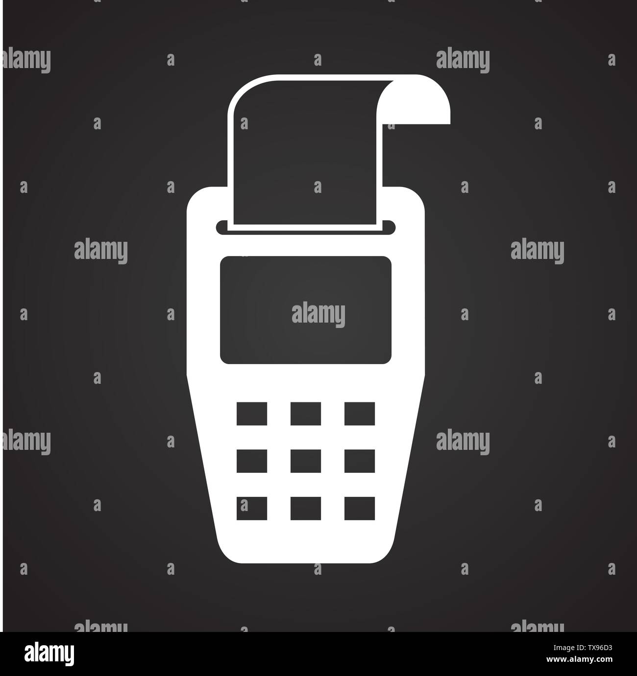 Pos terminal icon on background for graphic and web design. Simple ...