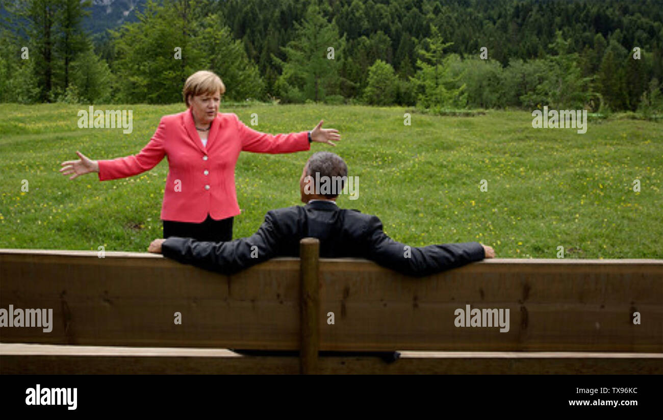 ANGELA MERKEL, German Chancellor with US President Barack Obama at the ...