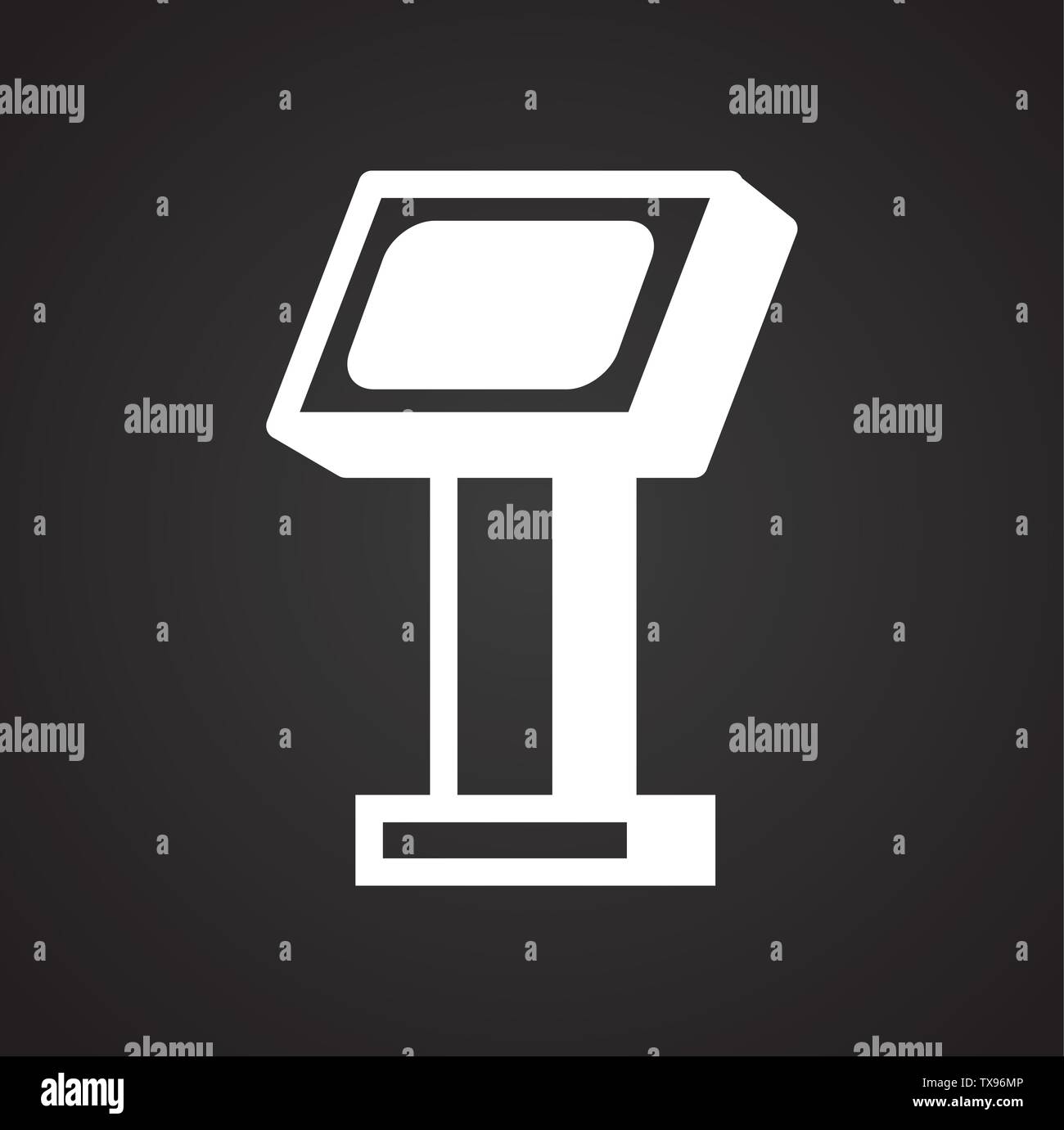 Pos terminal icon on background for graphic and web design. Simple ...