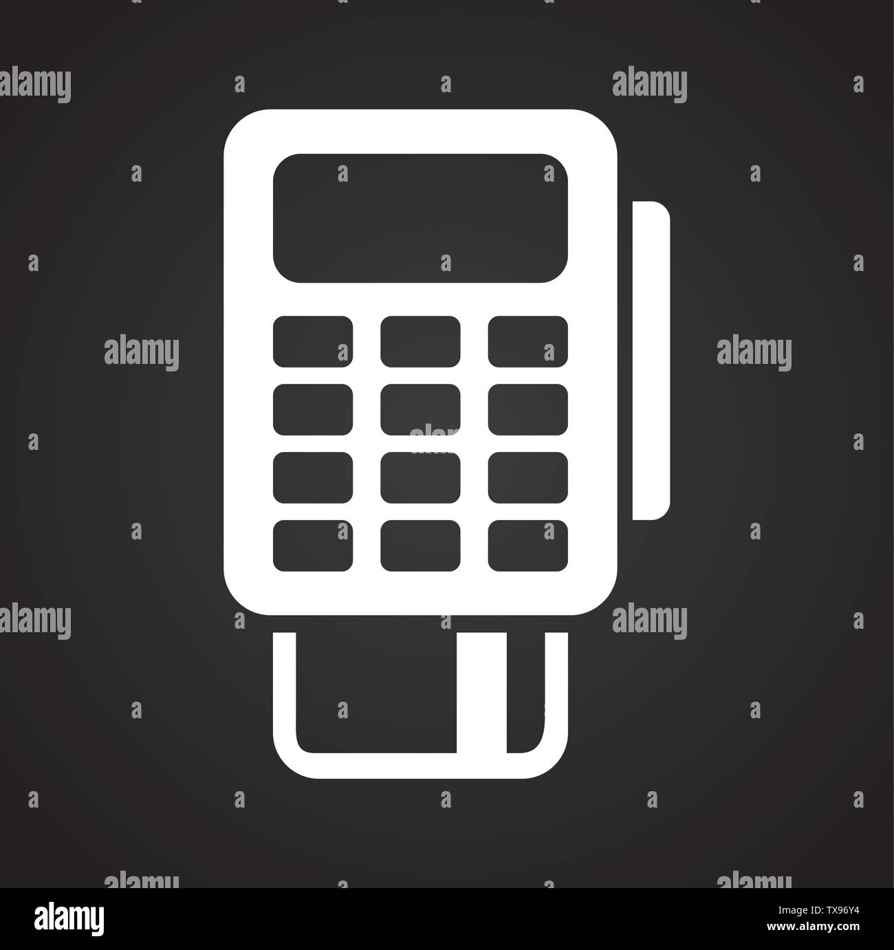 Pos terminal icon on background for graphic and web design. Simple ...