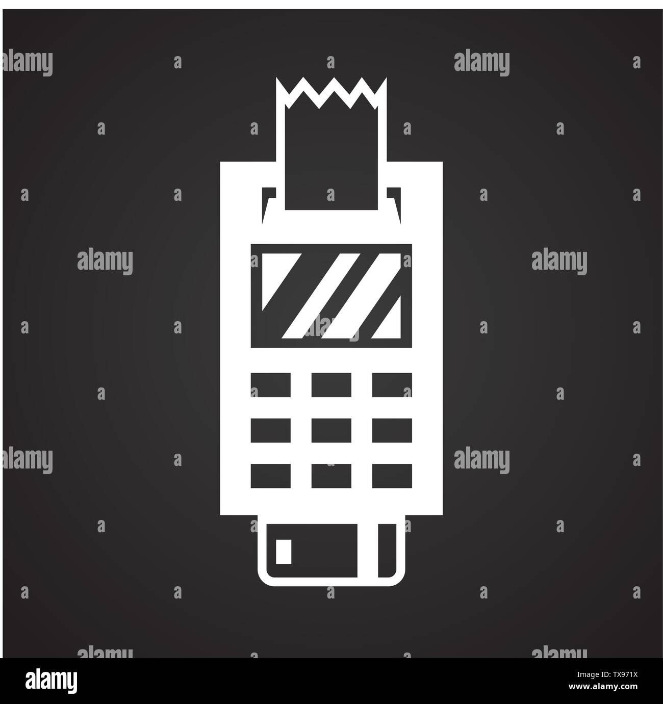 Pos terminal icon on background for graphic and web design. Simple ...