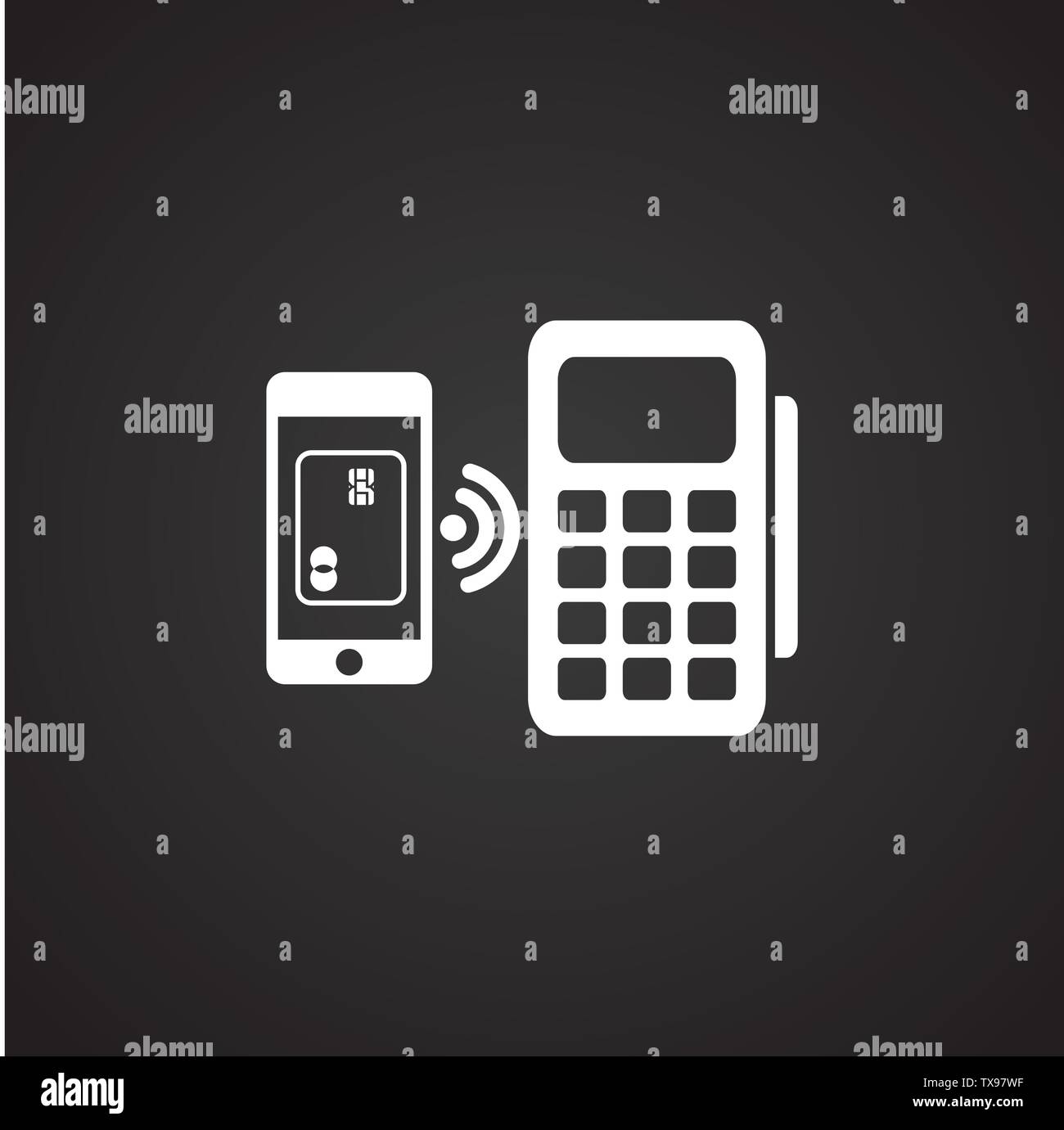 Pos terminal icon on background for graphic and web design. Simple ...