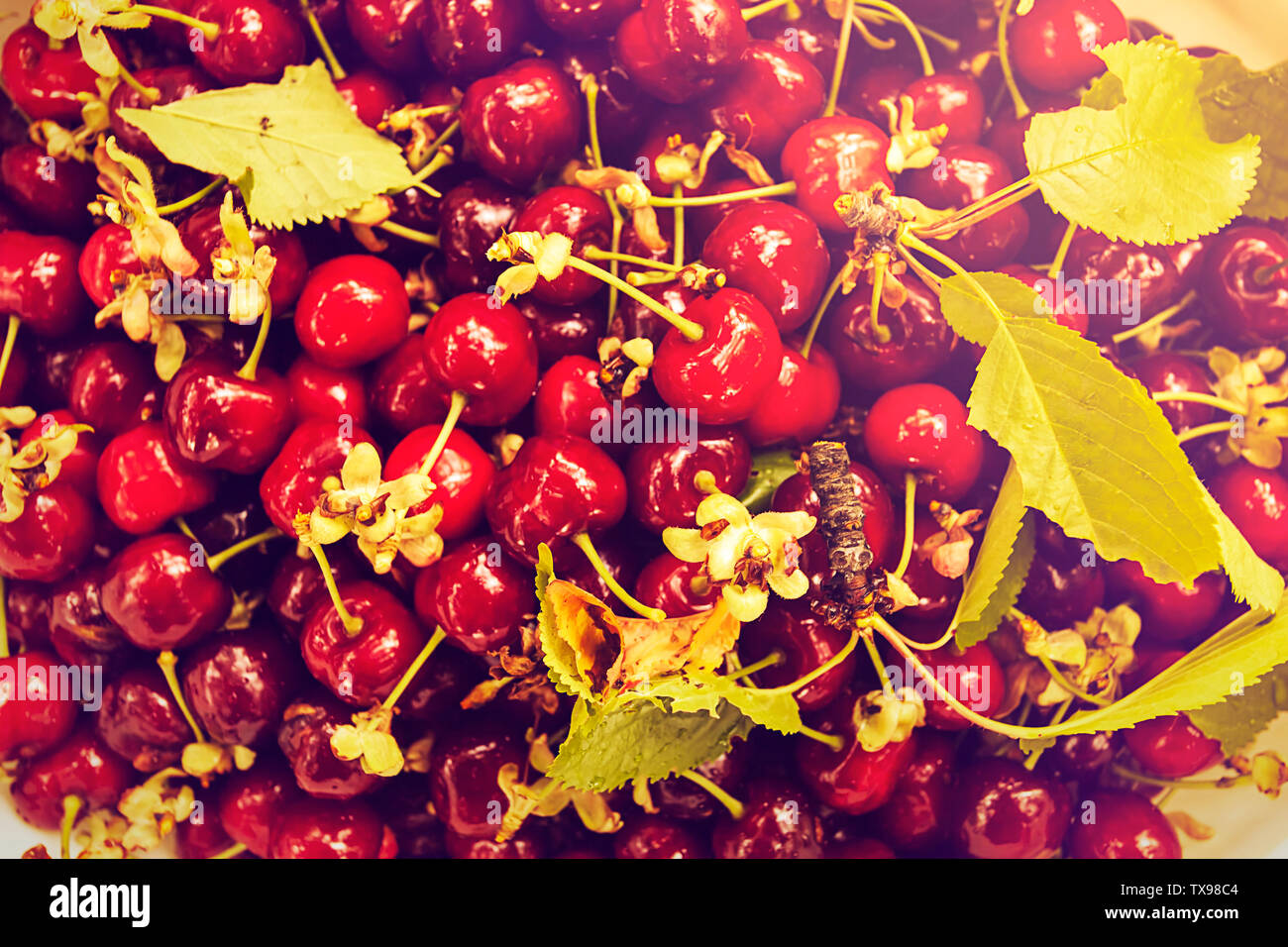 Top view image cherry hi-res stock photography and images - Alamy
