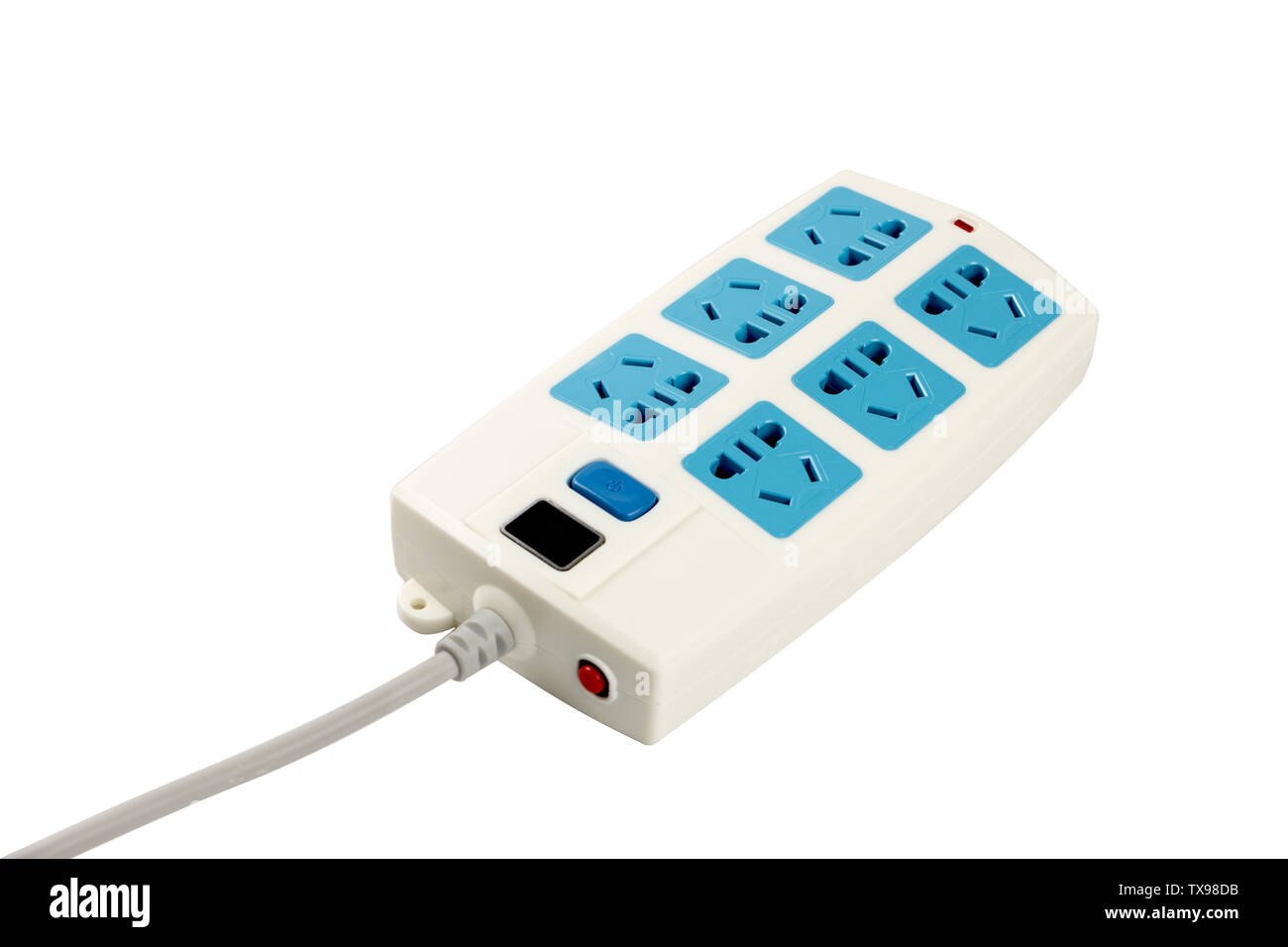 isolated power socket on white background Stock Photo - Alamy