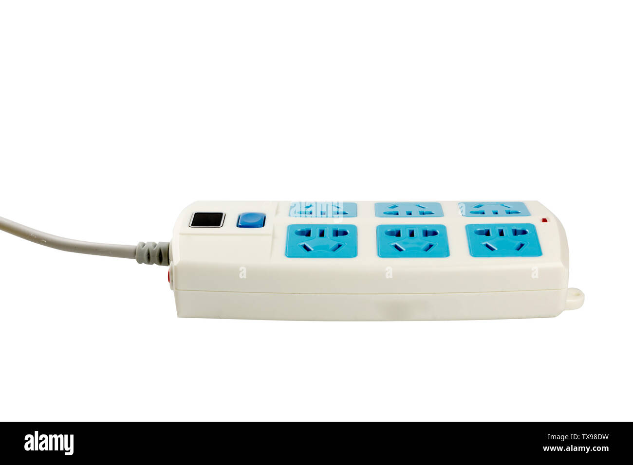 isolated power socket on white background Stock Photo - Alamy