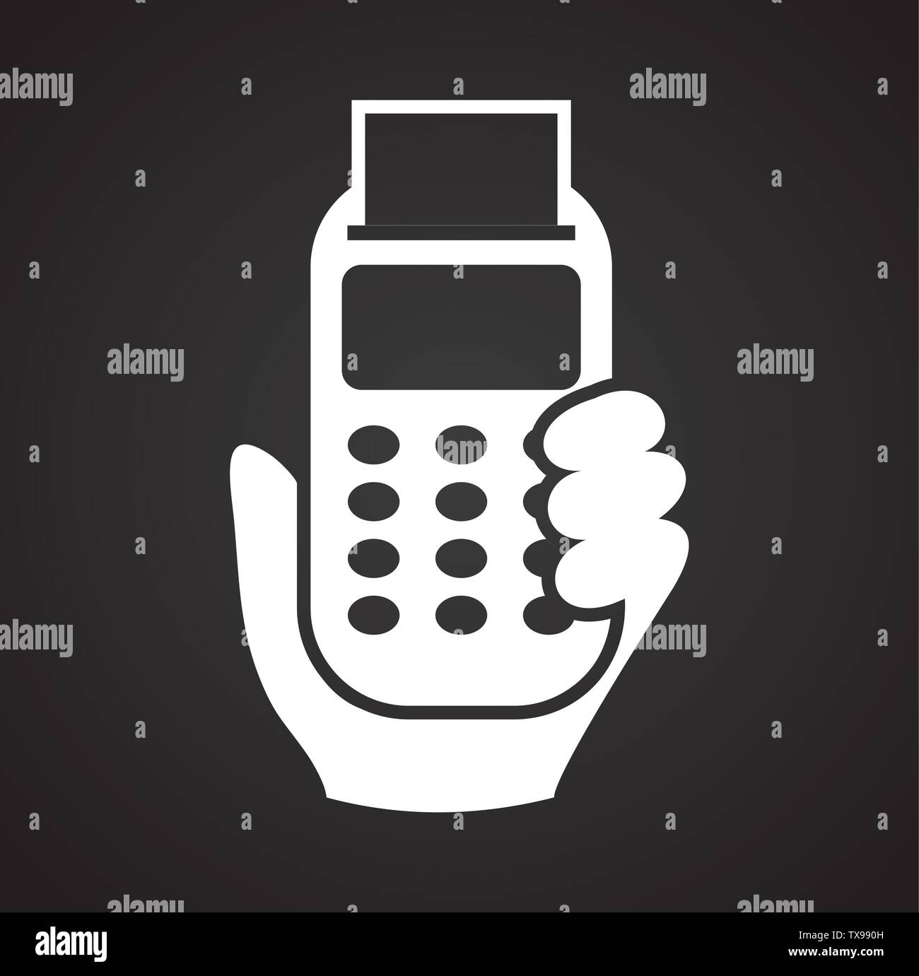 Pos terminal icon on background for graphic and web design. Simple ...