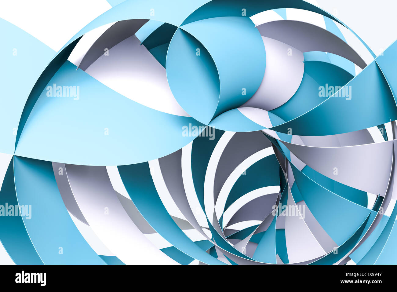 Three-dimensional rendering, blue-and-white flow background Stock Photo ...