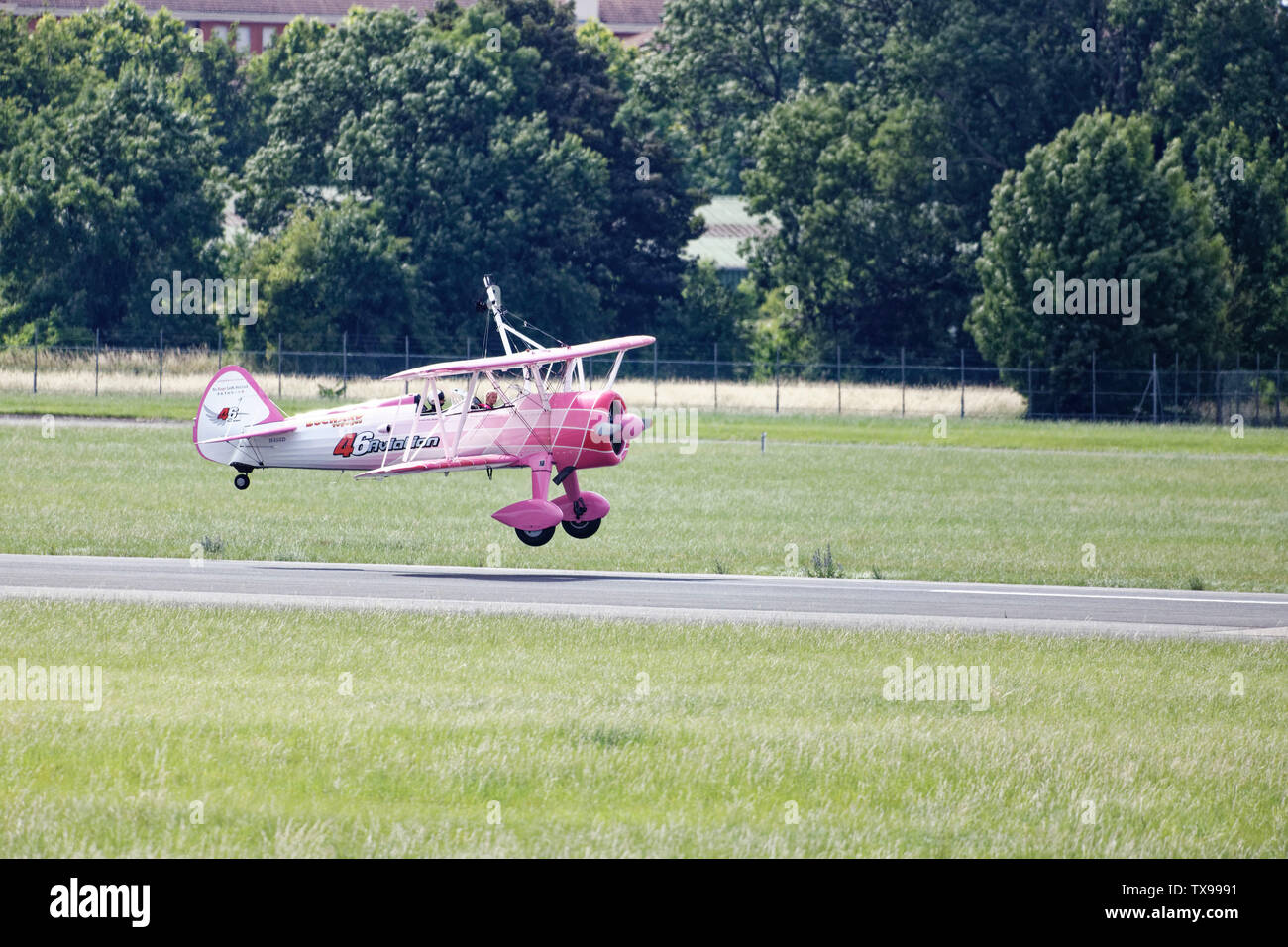 Paris-Le Bourget, France. 23rd June, 2019. Emiliano Del Buono pilots ...