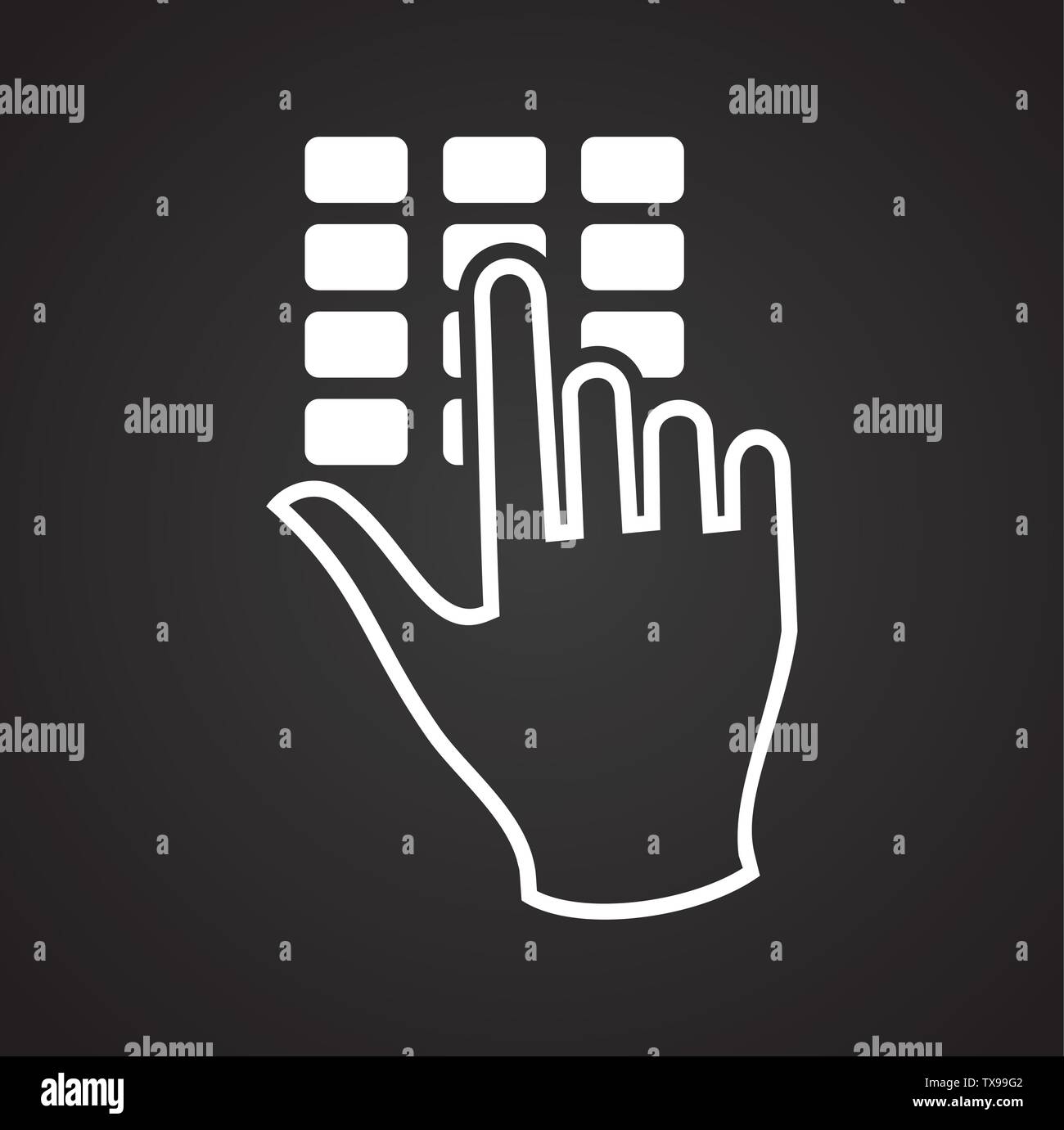 Pos terminal icon on background for graphic and web design. Simple ...
