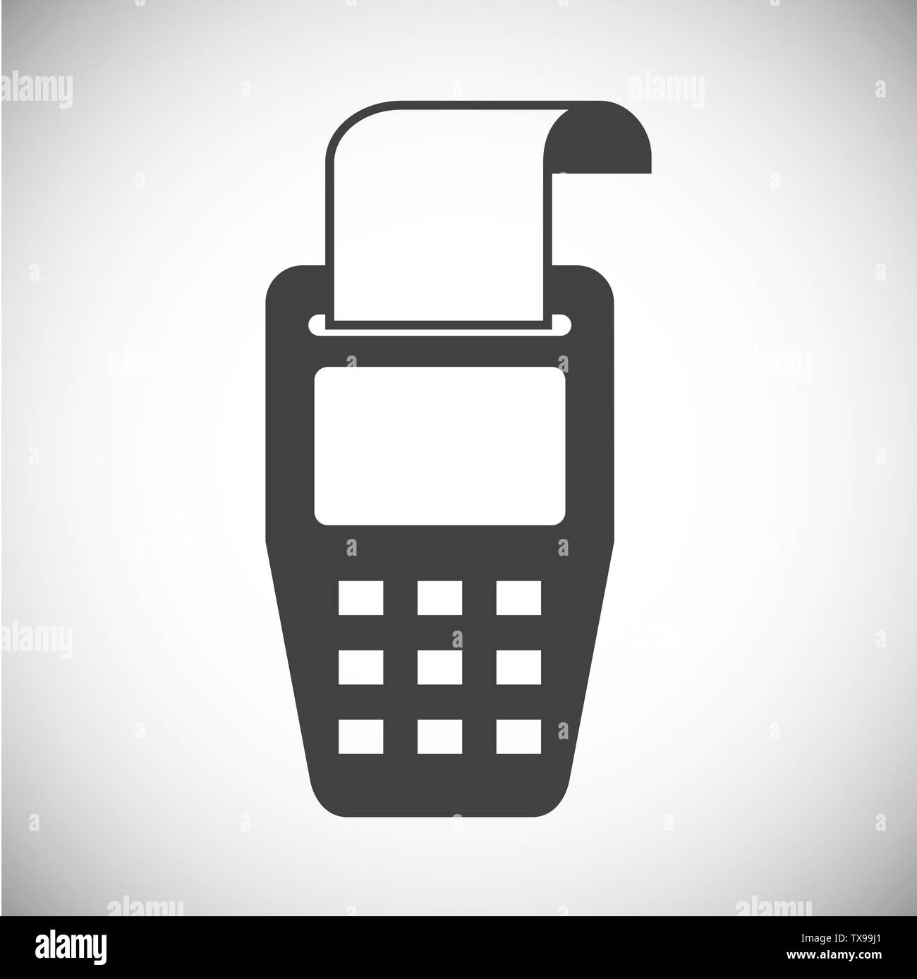 Pos terminal icon on background for graphic and web design. Simple ...