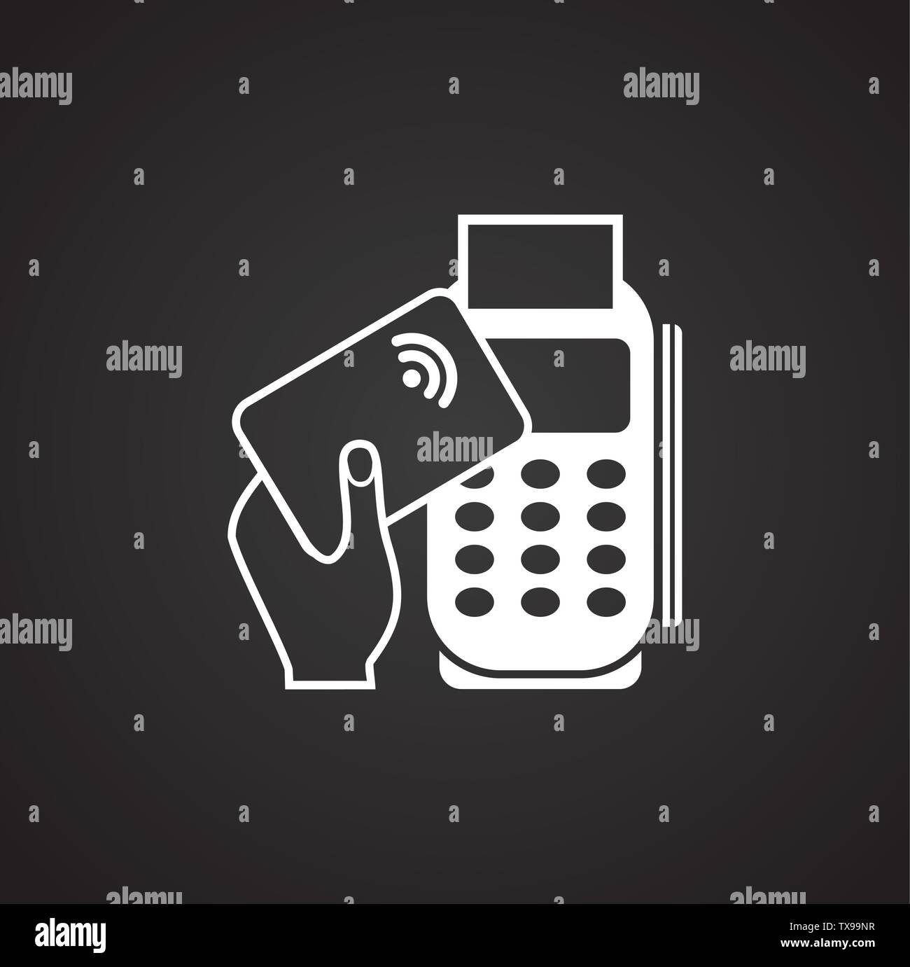 Pos terminal icon on background for graphic and web design. Simple ...